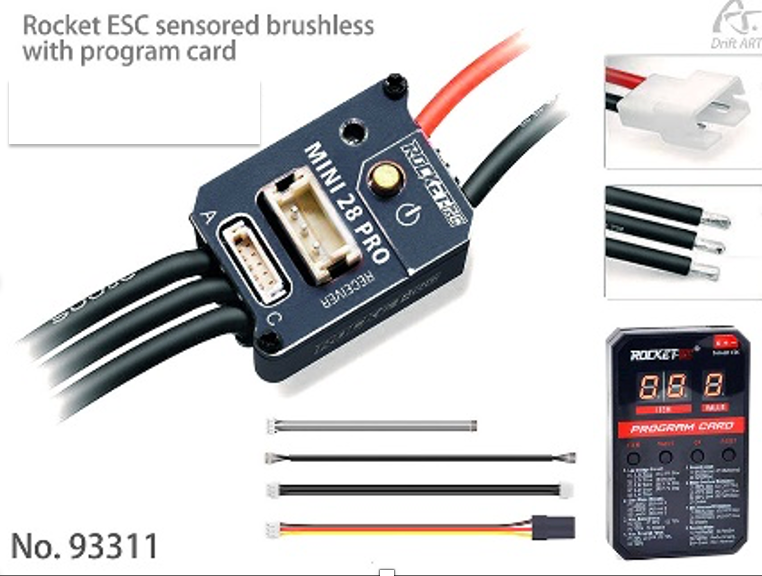 Surpass Rocket ESC sensored brushless + program card – rcportal